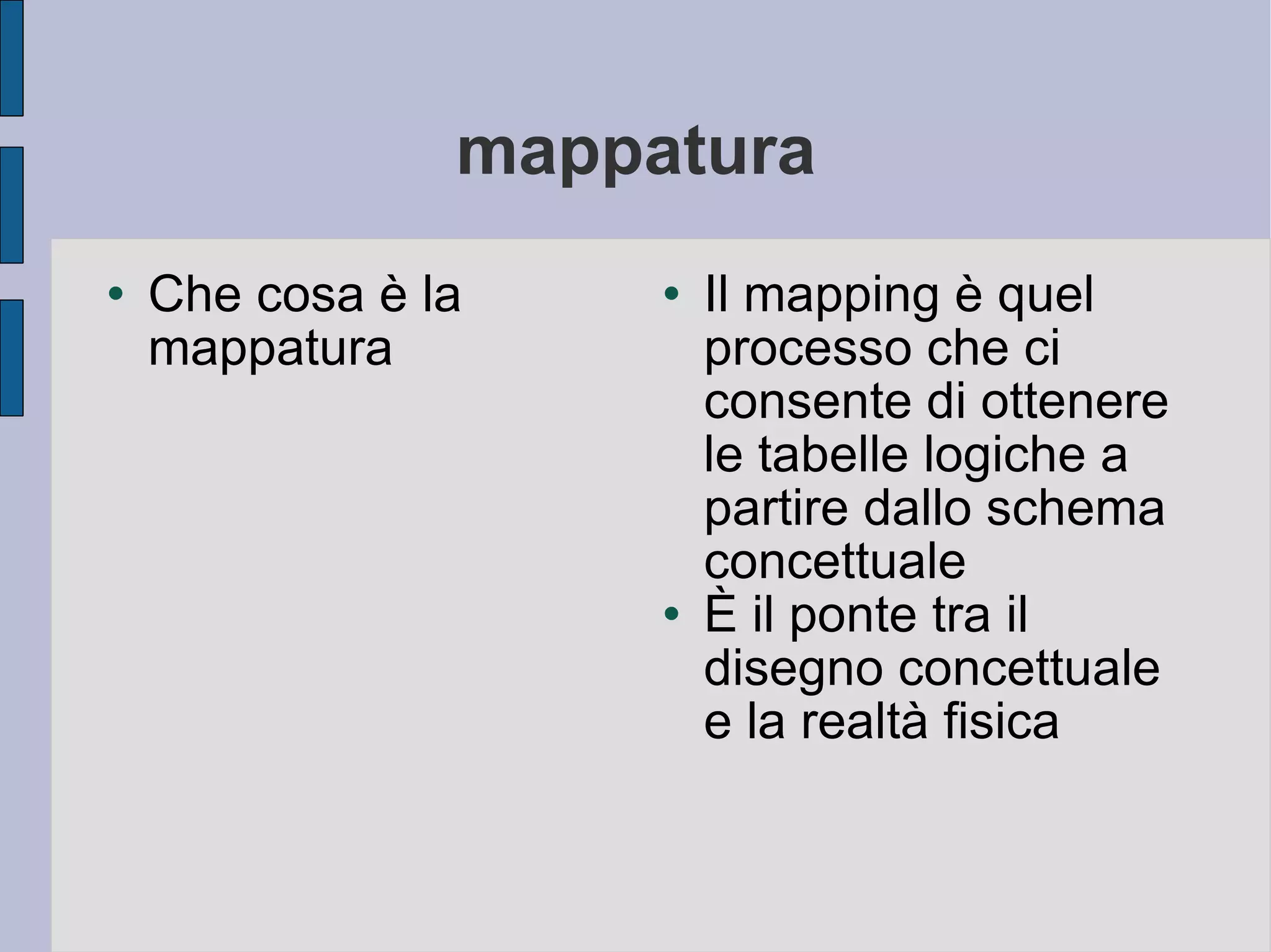 progettazione concettuale database | PPT