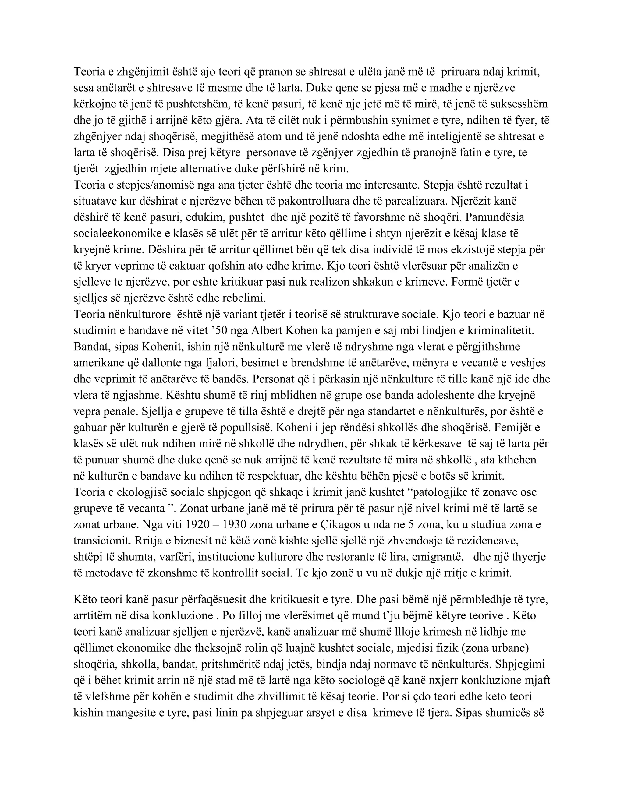 Teoria e strukturave sociale | DOCX