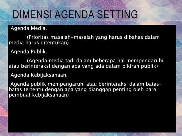 Teori Agenda Setting | PPTX