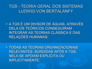 Teoria geral dos sistemas | PPT