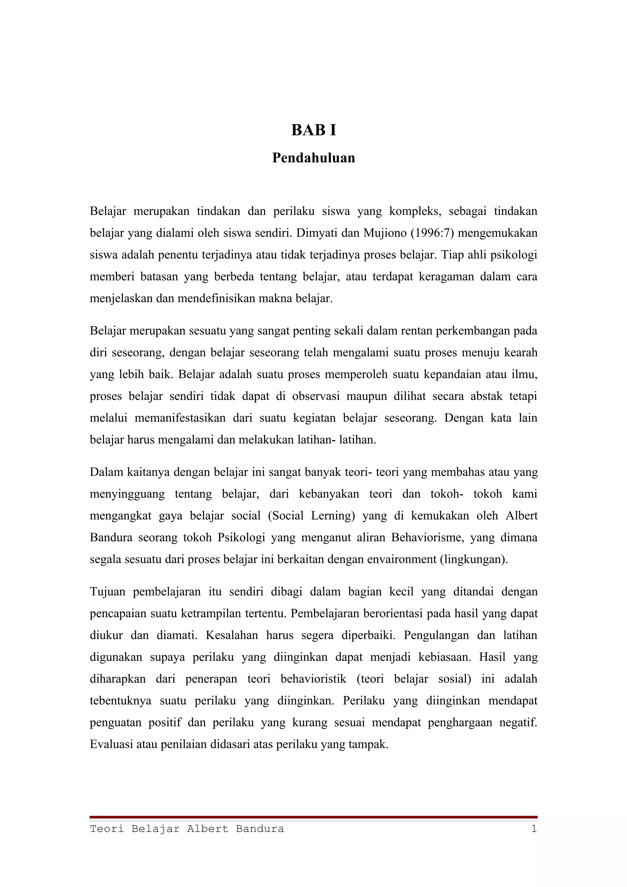 Teori albert bandura | DOC