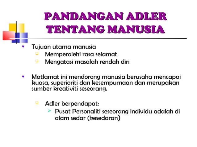 Teori Alfred Adler | PPT