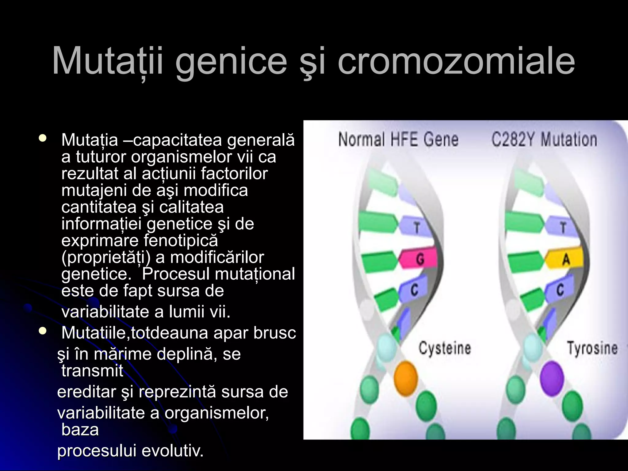 Teoria mutatiilor | PPT