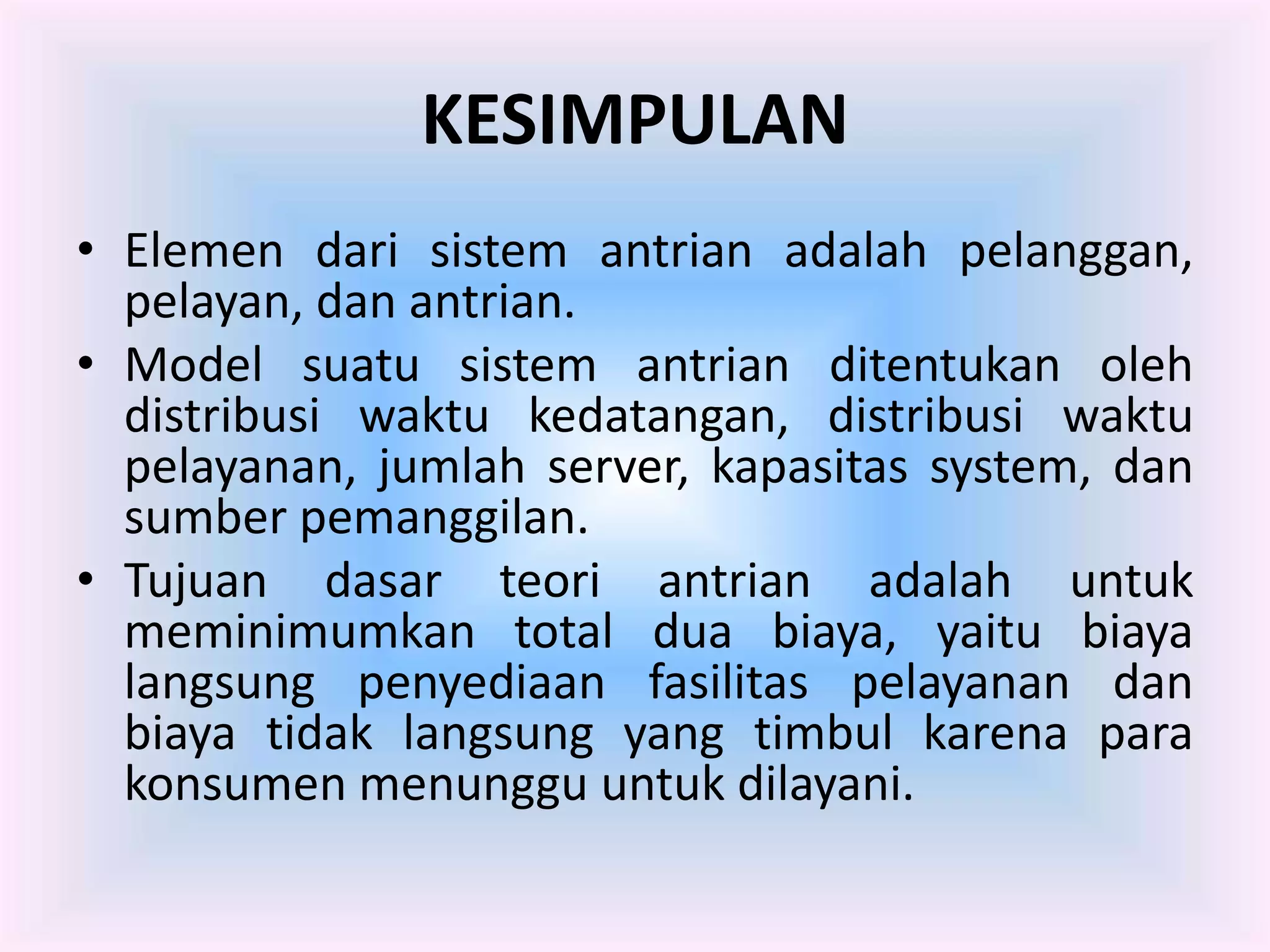 Teori antrian | PPTX