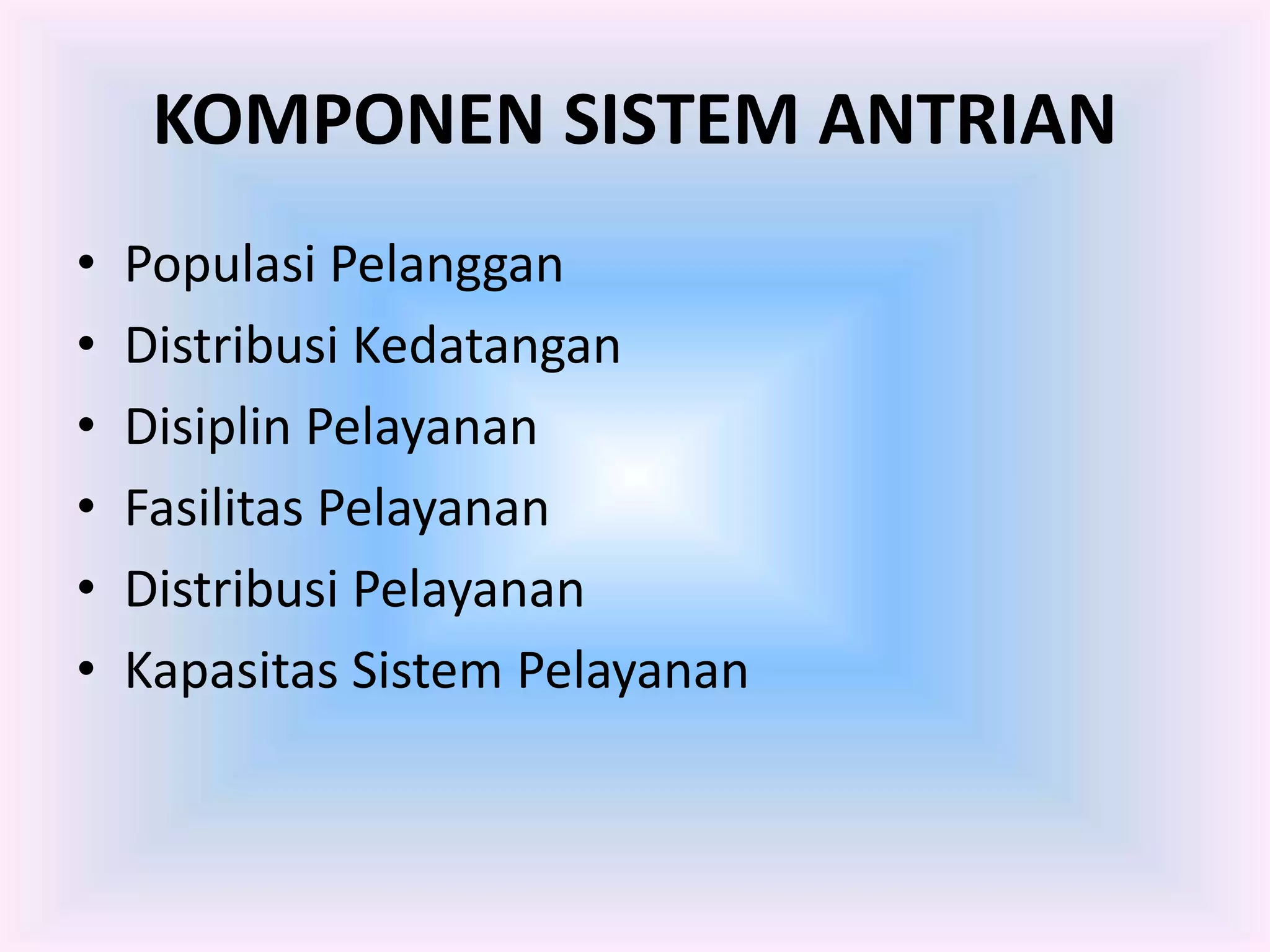Teori antrian | PPTX