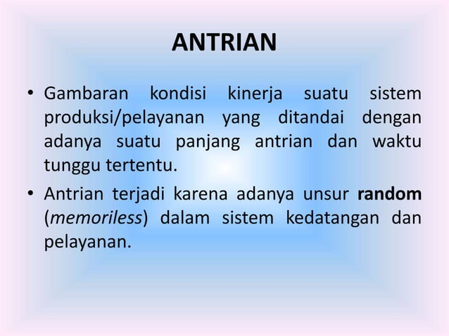 Teori antrian | PPTX