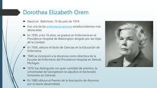 TEORIA de la enfermería de dorothea OREM.pptx