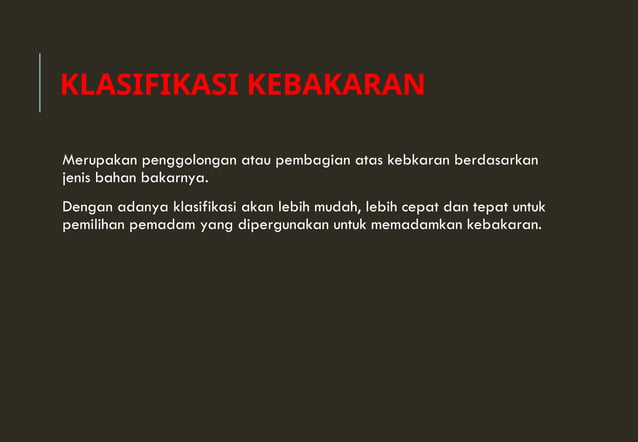 Dasar dasar Teori Api dan Kebakaran dasar | PPT