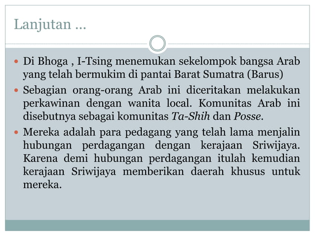 Teori Arab - Sejarah Masuknya Islam di Indonesia | PPT