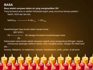 Teori asam basa | PPTX