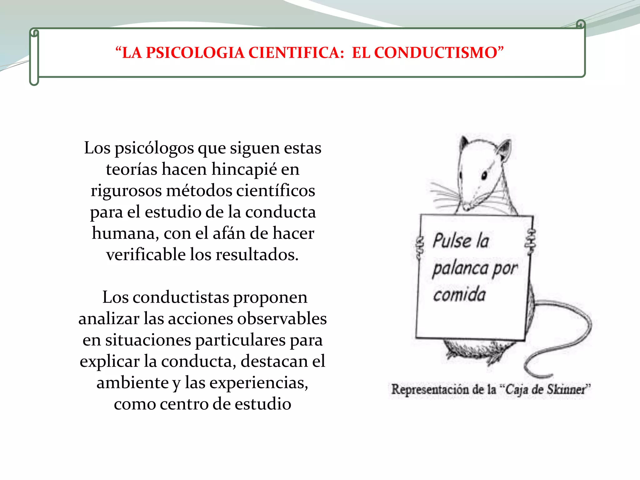 Teorias conductuales de la personalidad | PPTX