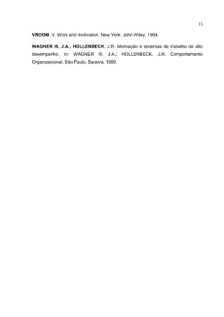 Teorias contemporaneas de motivação | PDF