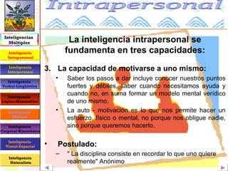 INTELIGENCIAS MÚLTIPLES de Howard Gardner | PPT
