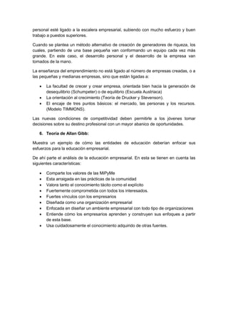 Teorias del emprendimiento | PDF