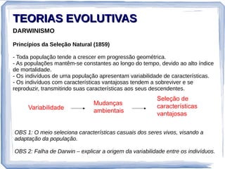 Teorias evolutivas | ODP