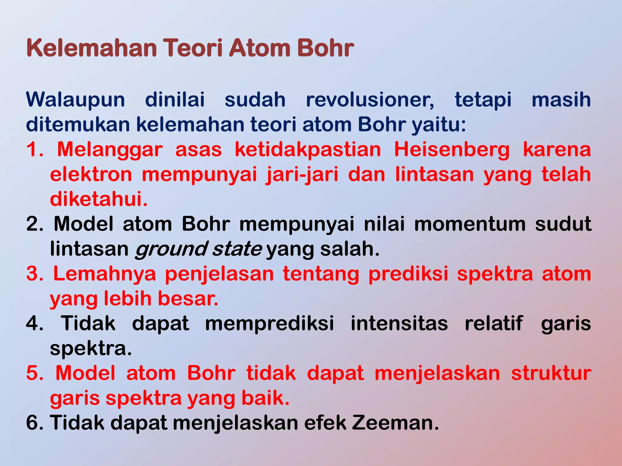 Teori atom bohr | PPTX