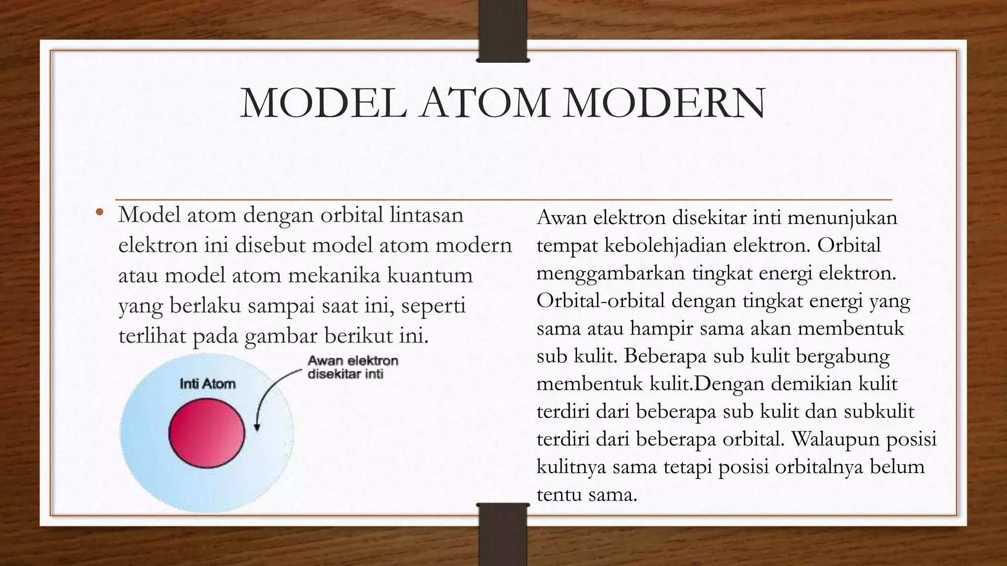 TEORI ATOM MODERN | PPTX