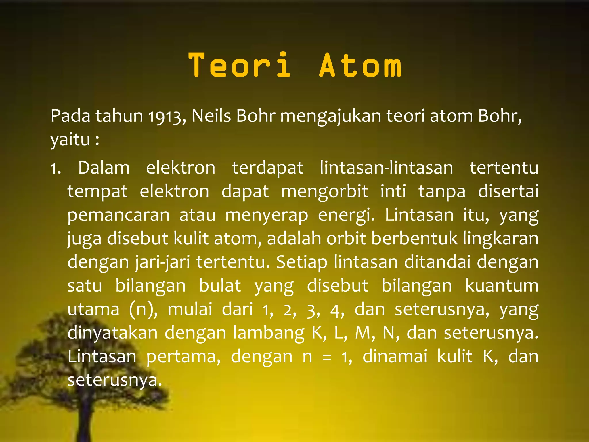 Teori atom niels bohr | PPTX