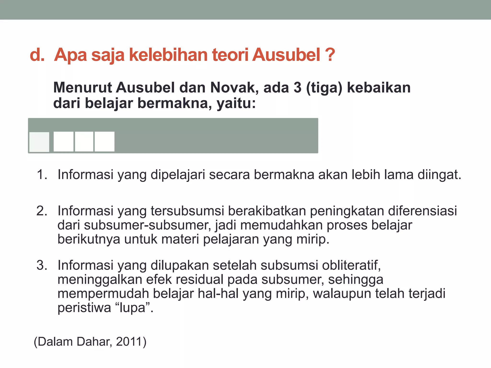 TEORI BELAJAR AUSUBEL | PPTX