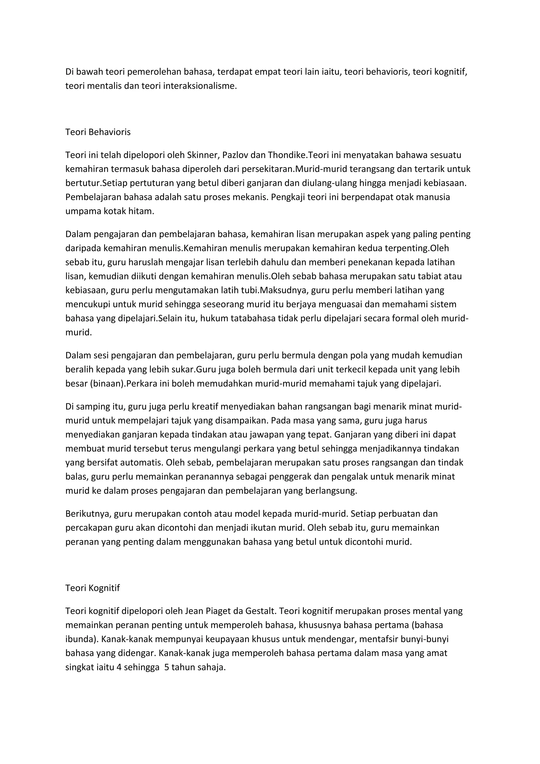 Teori bahasa | DOCX