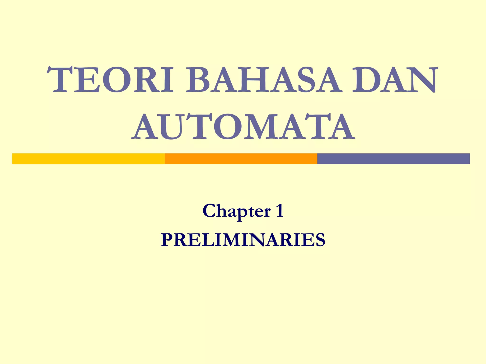 Teori bahasa dan automata1 | PPT