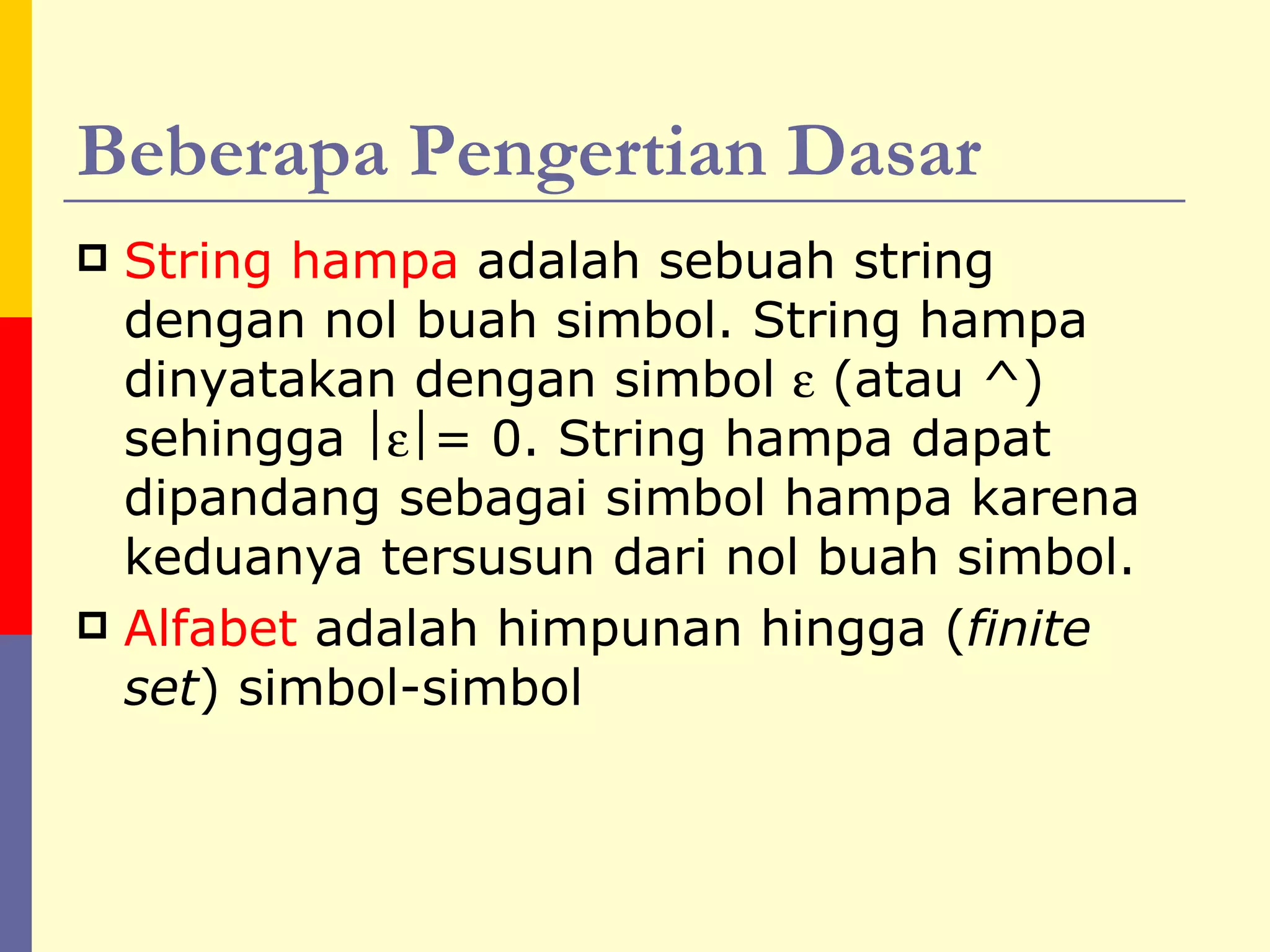 Teori bahasa dan automata1 | PPT