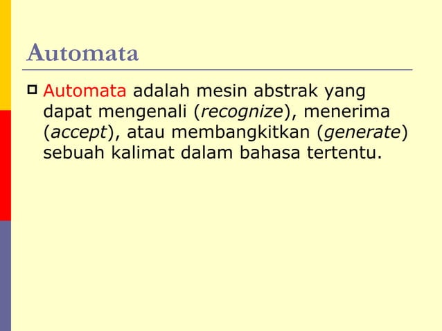 Teori bahasa dan automata1 | PPT
