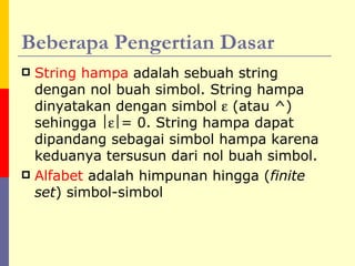 Teori bahasa dan automata1 | PPT