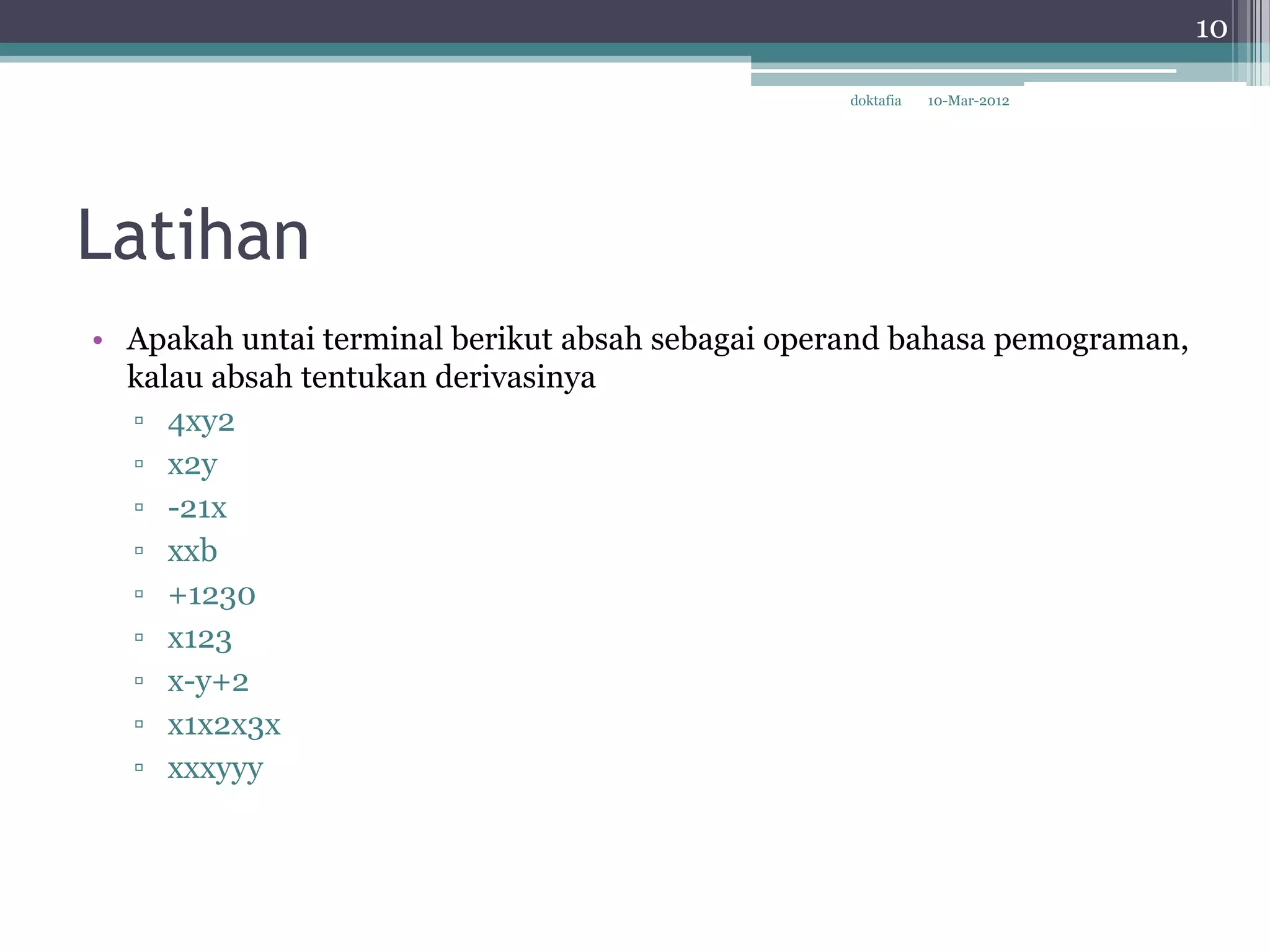 Teori bahasa dan otomata 1 | PPTX