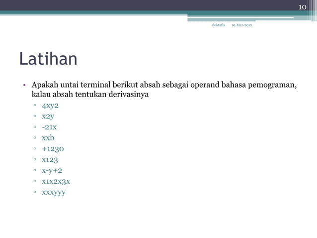 Teori bahasa dan otomata 1 | PPTX