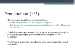 Teori bahasa dan otomata 1 | PPTX