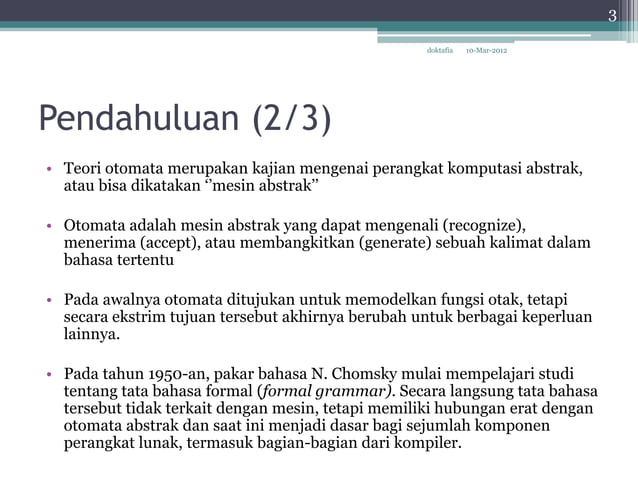 Teori bahasa dan otomata 1 | PPTX