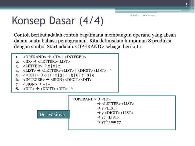 Teori bahasa dan otomata 1 | PPTX