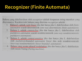 Teori Bahasa dan Otomata 6 | PPT