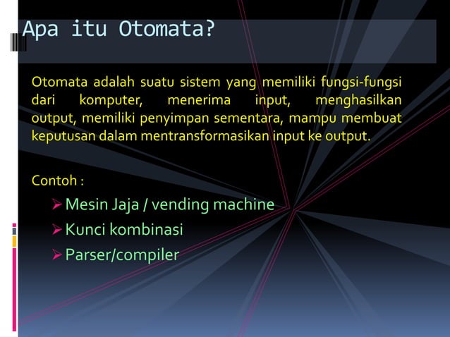 Teori bahasa formal dan Otomata | PPTX
