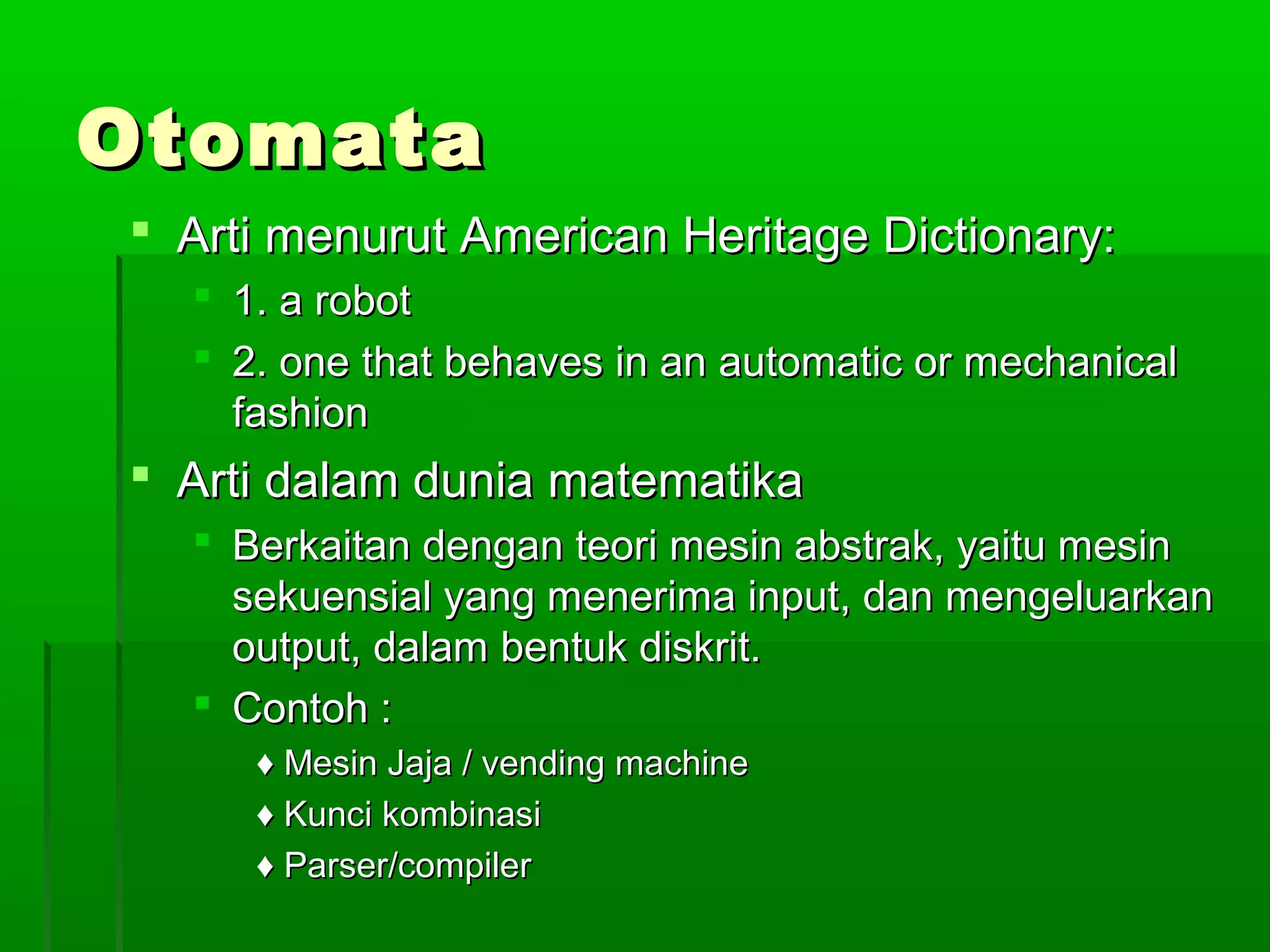 Teori bahasa otomata pertemuan 1 | PPT