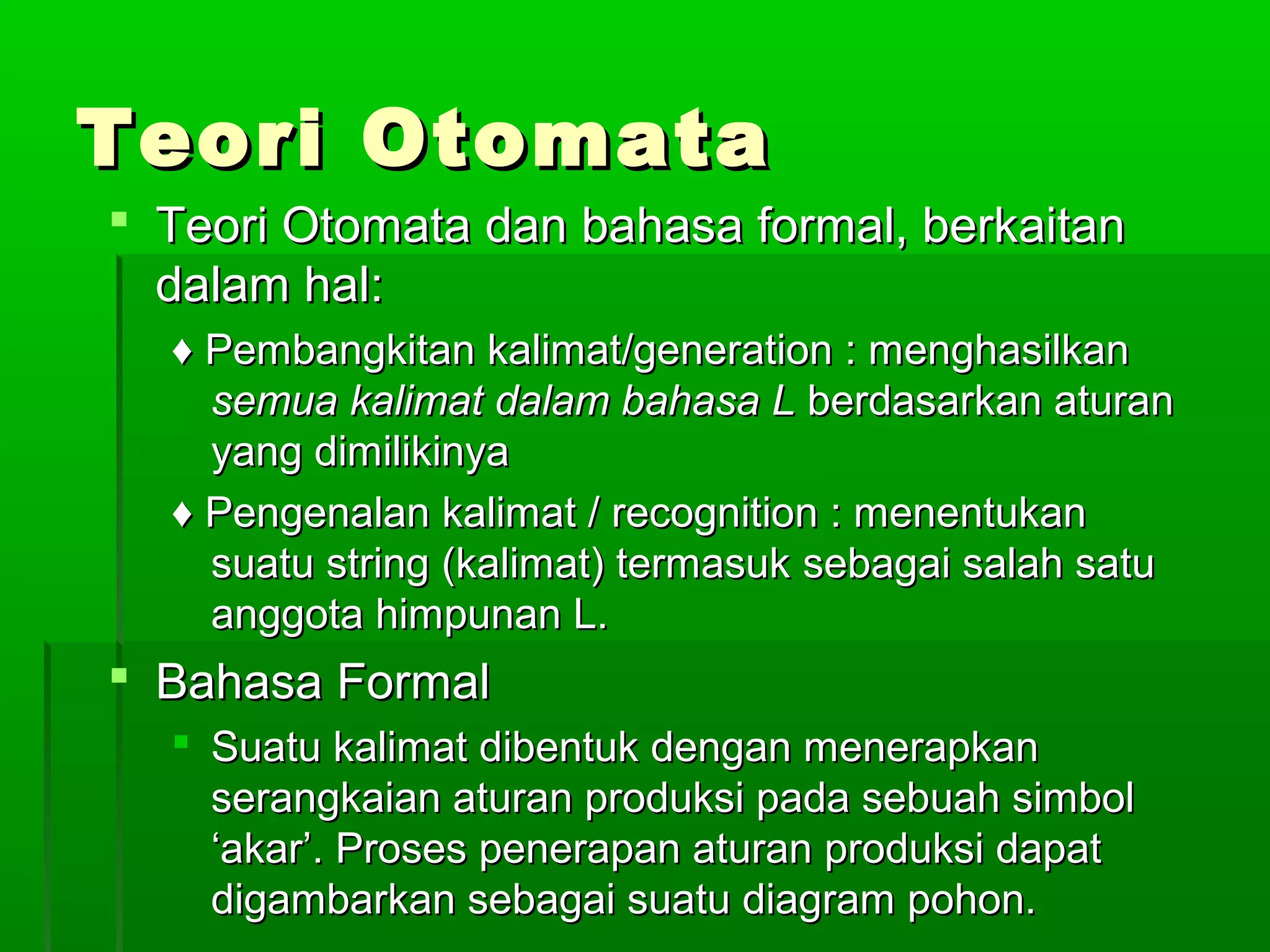 Teori bahasa otomata pertemuan 1 | PPT
