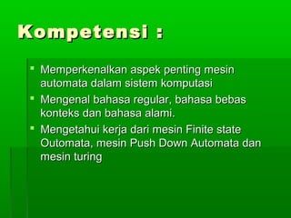 Teori bahasa otomata pertemuan 1 | PPT