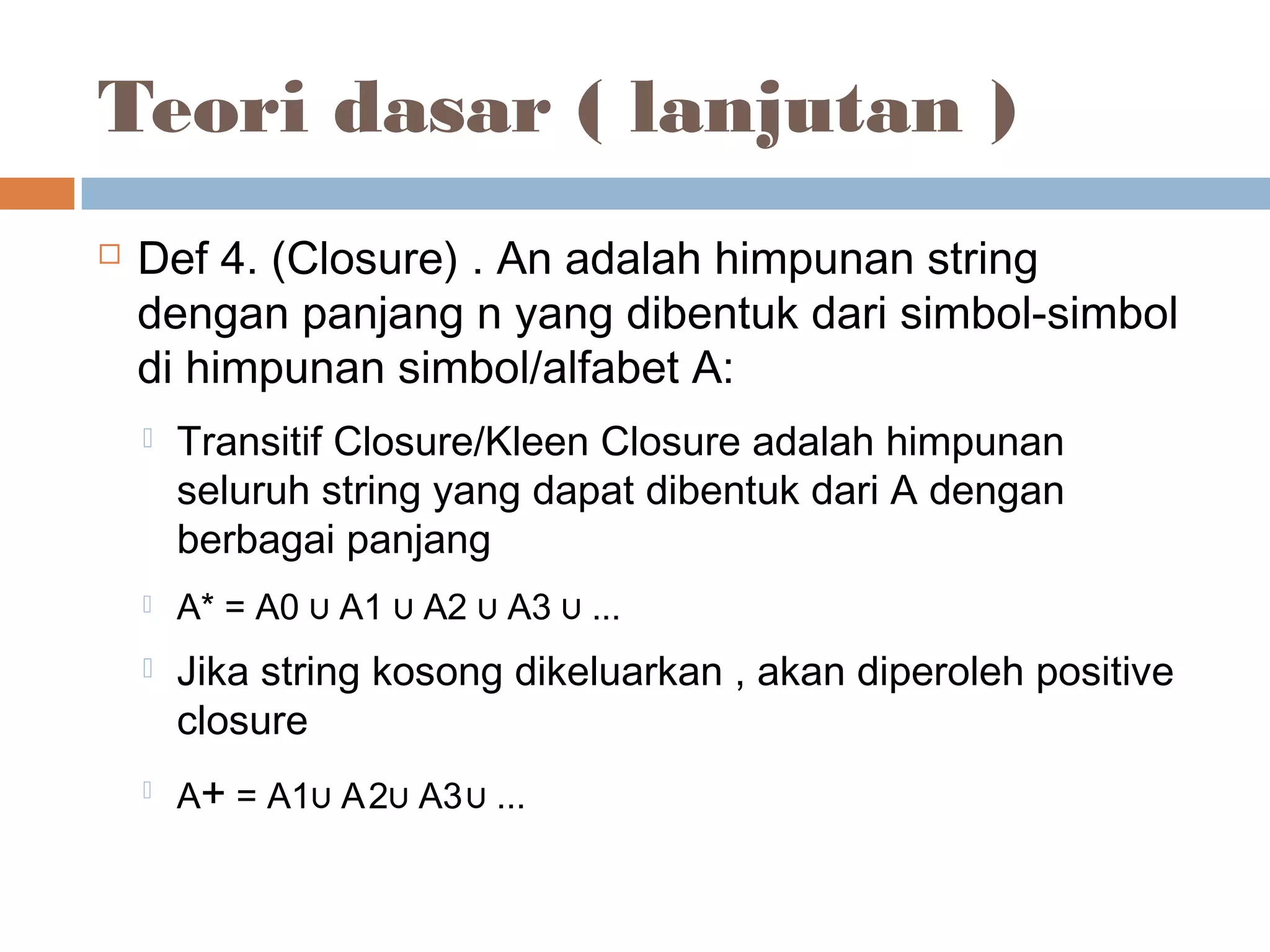 Teori bahasa otomata pertemuan 2 | PPT