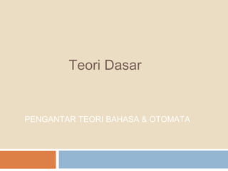 Teori bahasa otomata pertemuan 2 | PPT