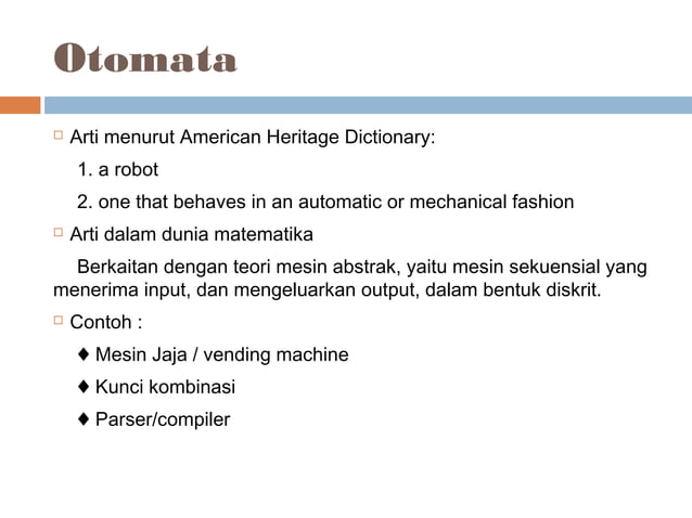 Teori bahasa otomata pertemuan 2 | PPT