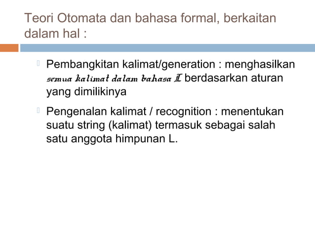 Teori bahasa otomata pertemuan 2 | PPT