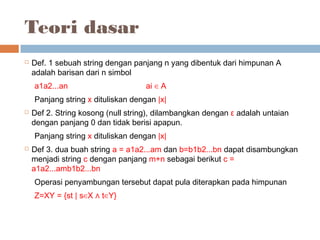 Teori bahasa otomata pertemuan 2 | PPT