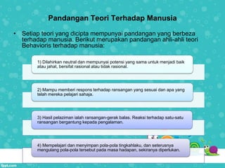 Teori behavioris dalam Bimbingan dan Kaunseling | PPTX