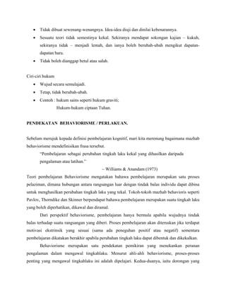 Teori behaviorisme | PDF