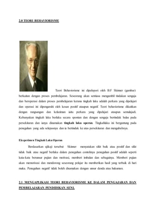 Teori behaviorisme | DOCX