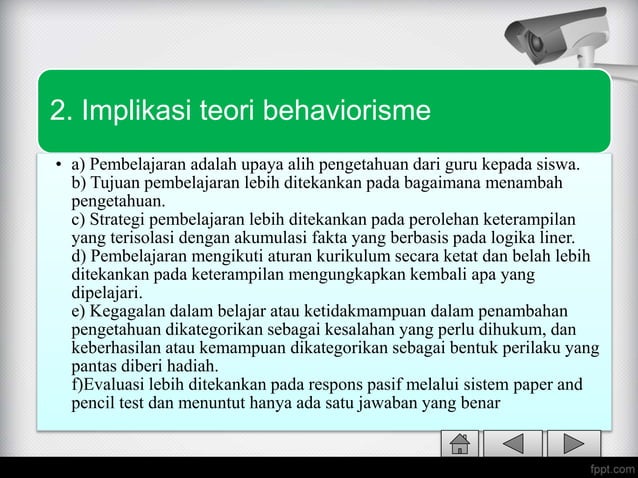Teori_Belajar behavioristik, kognitivisme, | PPTX