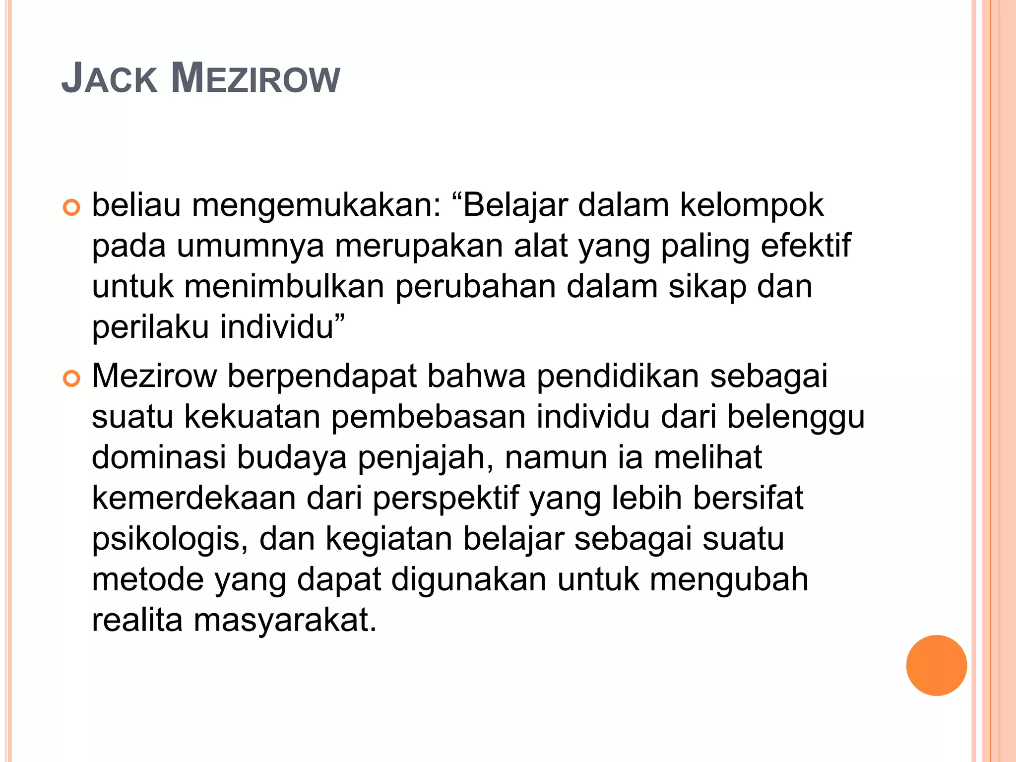 Teori belajar andragogi | PPTX