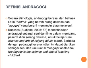 Teori belajar andragogi | PPTX