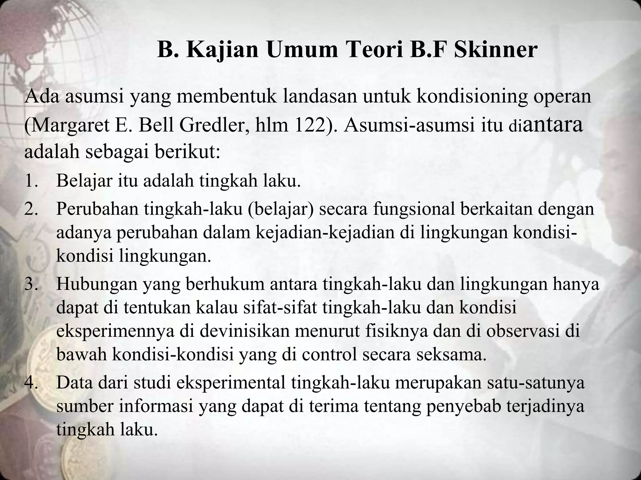 Teori belajar b.f skinner | PPTX